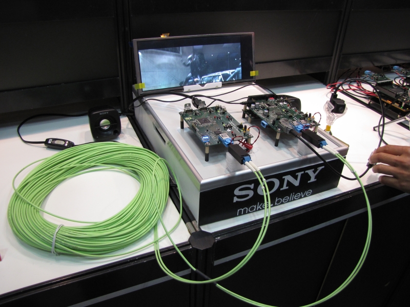 「車載情報機器もフルHD化する」、ソニーが光ケーブルを使った「GVIF」を提案：オートモーティブワールド2013 - MONOist