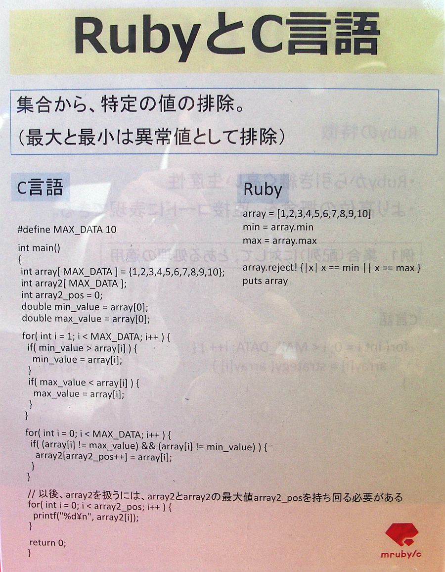軽量Rubyのmrubyをさらに小型化、「mruby/c」は16ビットマイコンにも実装可能：ET2018 - MONOist