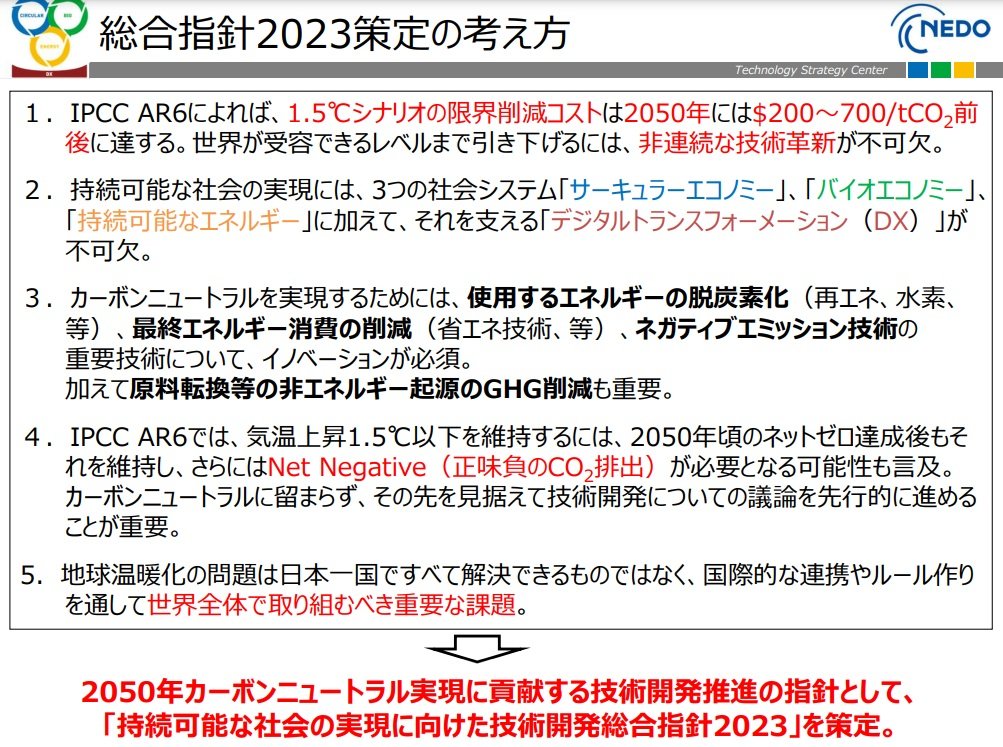 重要なCO2削減技術のポテンシャルとコストの算出式を示すNEDO総合指針2023を策定：脱炭素（2/2 ページ） - MONOist