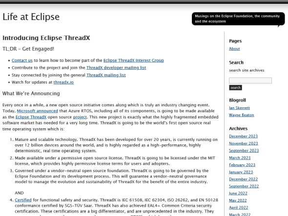 マイクロソフトにWindows以外のOSは無理？「Azure RTOS」は「Eclipse ThreadX」へ：リアルタイムOS列伝（42 ...