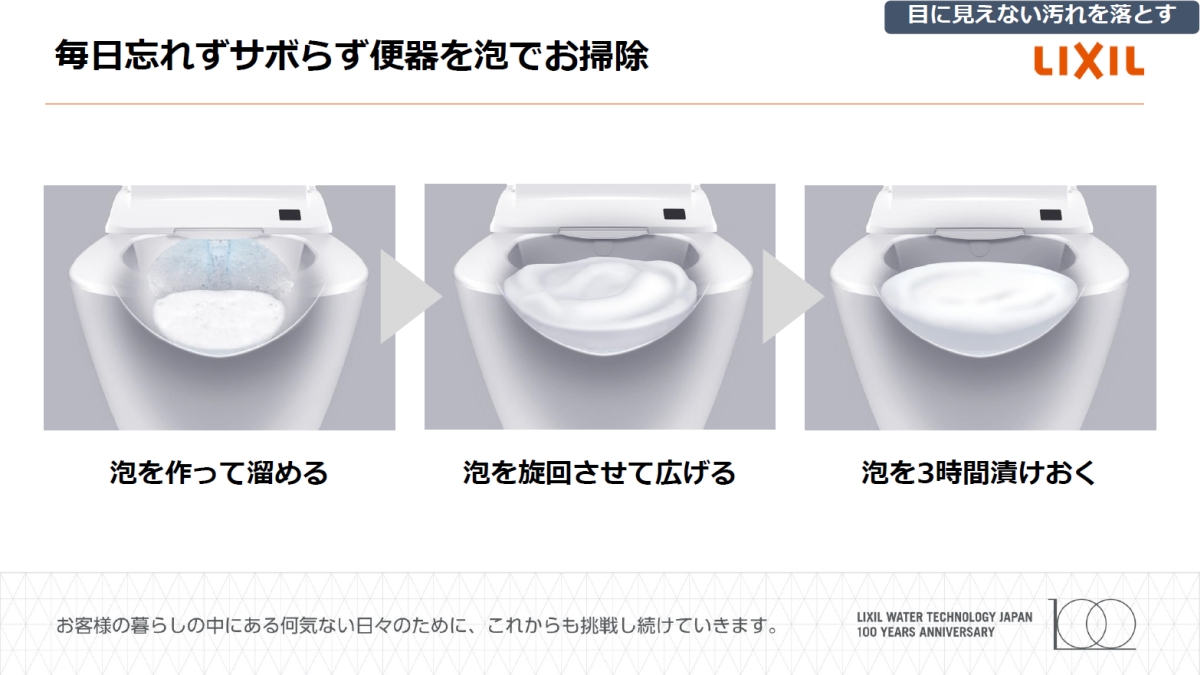 LIXIL“100周年”の新型トイレは「極みトリプル水流」で便器内側を隅々まで洗う：イノベーションのレシピ（2/2 ページ） - MONOist