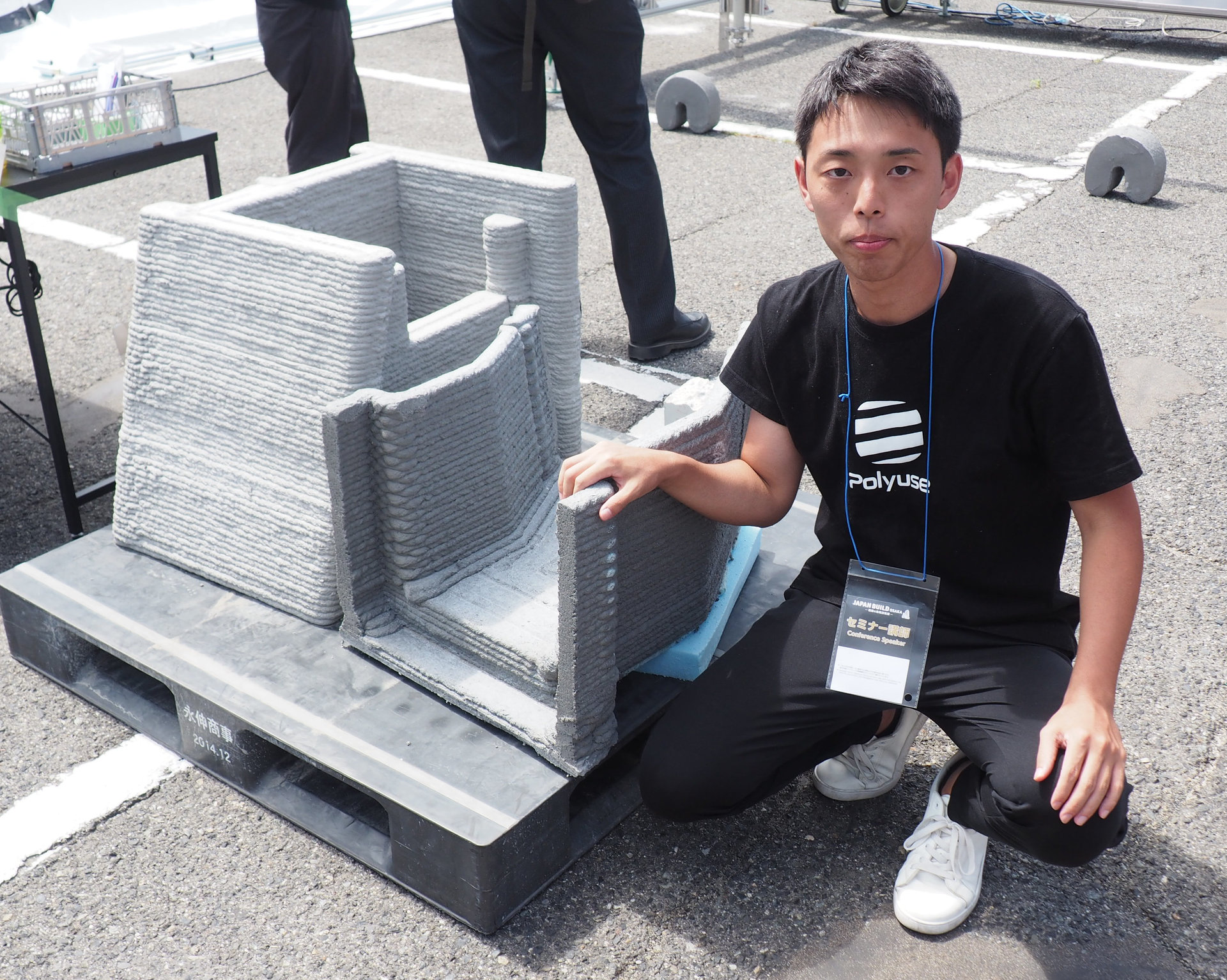 Polyuseが量産コンクリート3Dプリンタを初公開 施工現場での設置はわずか5分：第4回 建設DX展[大阪]（1/2 ページ） - MONOist